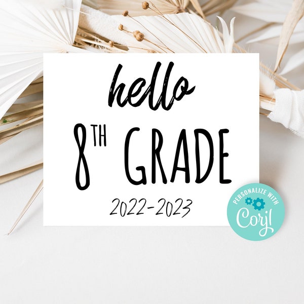 First Day of 8th Grade - Etsy