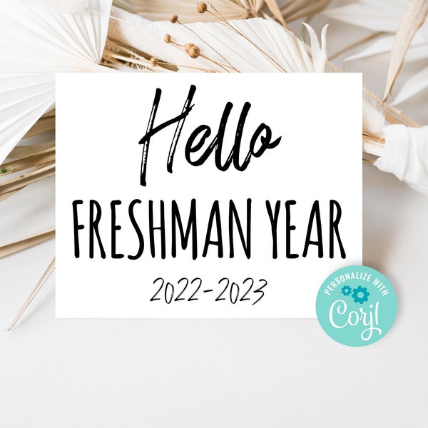 Hello Freshman Signs - Etsy