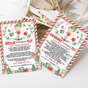 Editable Elf Letter Bundle, Hello From Your Elf Letter, Goodbye From ...