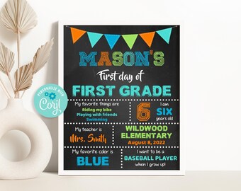 Editable First Day of Preschool Sign Personalized First Day of - Etsy