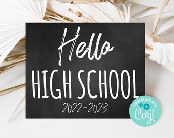 Back to School Printable Chalkboard Freshman Sophomore Junior Senior ...
