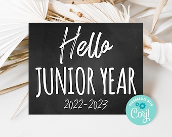 Junior Year Sign - Etsy