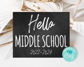 Hello Middle School - Etsy