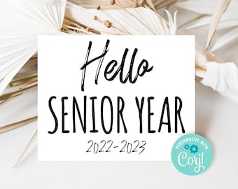 1st Day of Senior Year Sign - Etsy
