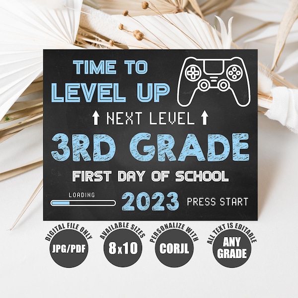 3rd Grade Sign - Etsy