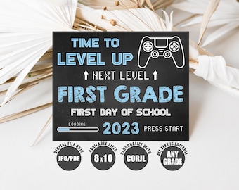 Editable Video Game Back to School Sign, Gamer, 1st Day of School, DIY ...