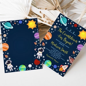 Editable Space Baby Shower Invitation, Outer Space Baby Shower Invite ...
