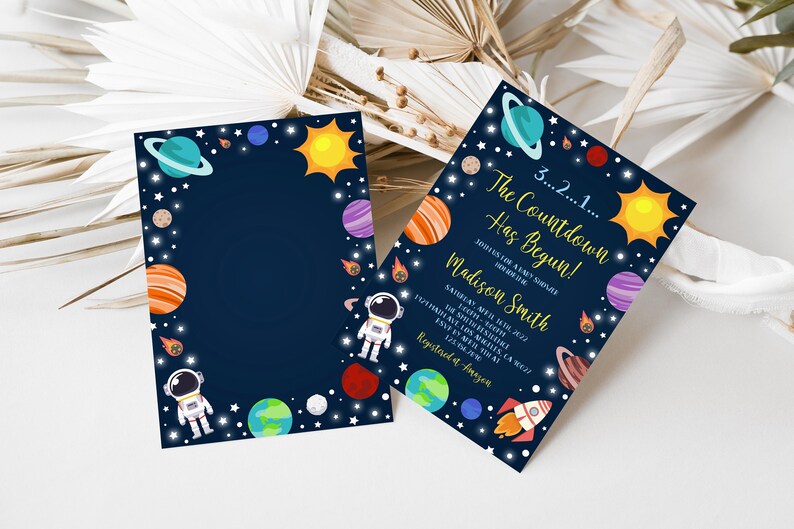 Editable Space Baby Shower Invitation Outer Space Baby Shower - Etsy