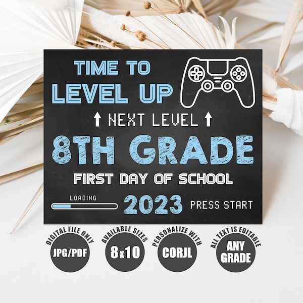 First Day of 8th Grade - Etsy