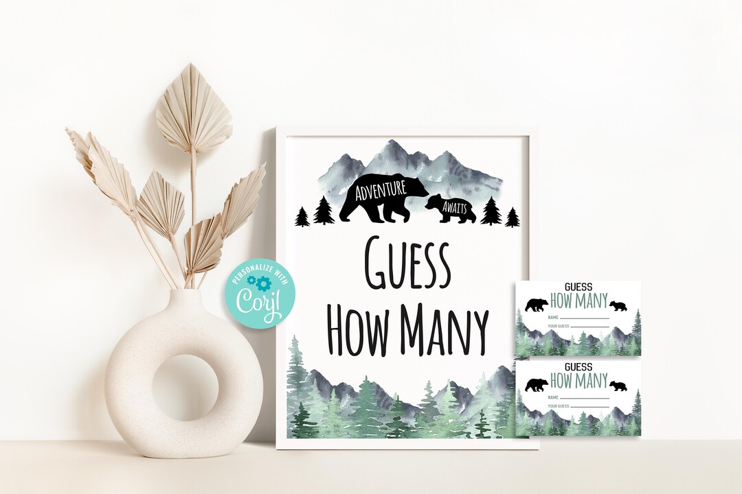 Editable Adventure Awaits Guess How Many Game, Mountains Guess How Many ...