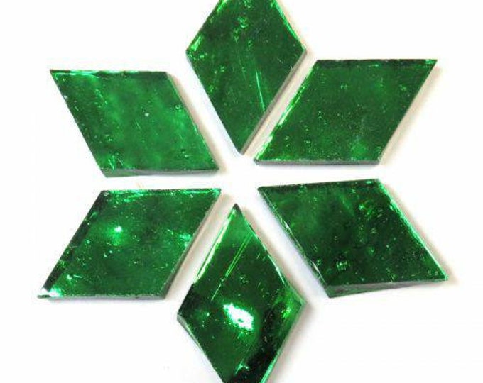 Kelly Green Mirror Diamond Shaped Mosaic Tiles. (1 Inch) - Etsy