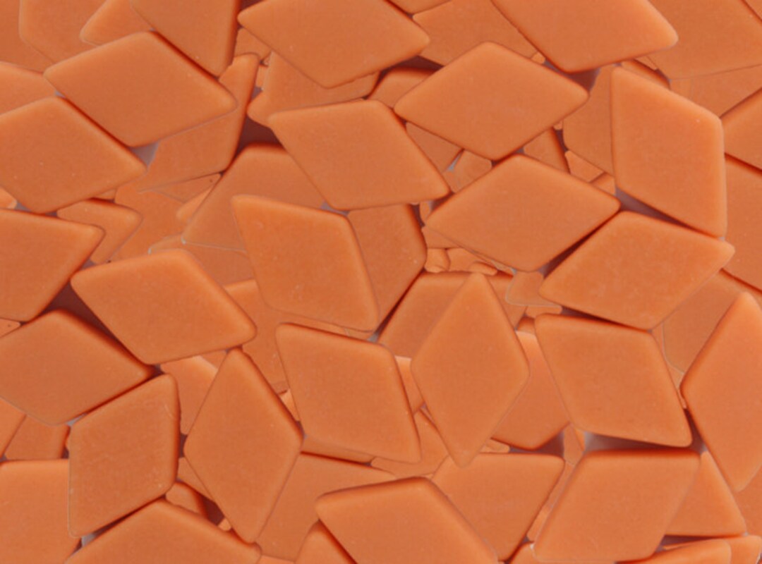 50 Orange Matte Diamond Mosaic Tiles (10x20 Mm) - Etsy