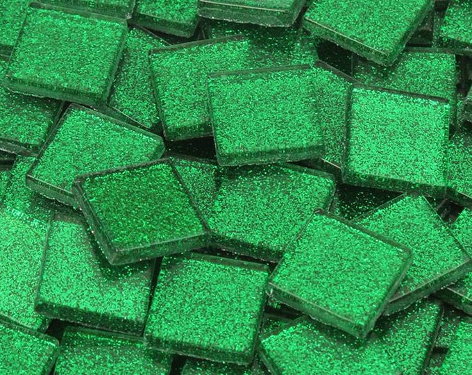 Emerald Green Square Glitter Mosaic Tiles 20 Mm - Etsy