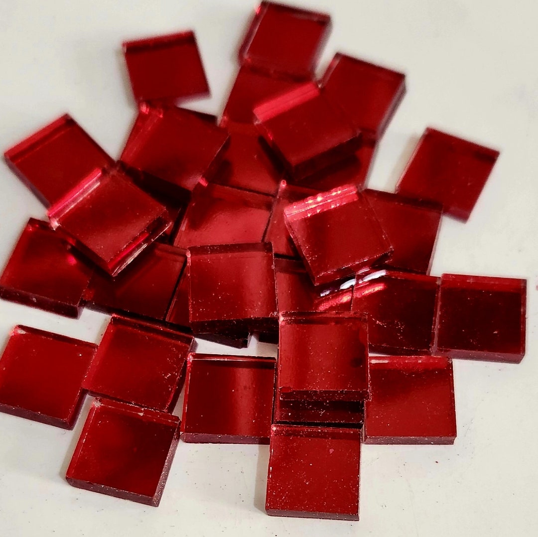Red Square Mirror Mosaic Tiles 15mm - Etsy