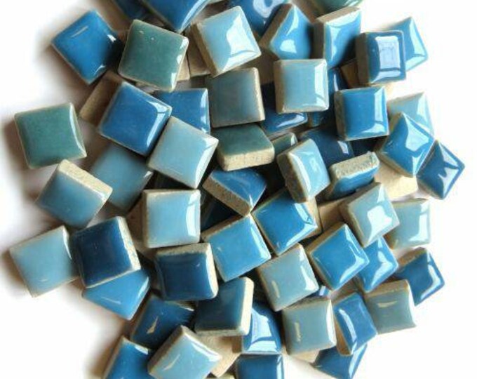 Ocean Mix Glazed Ceramic Mini Mosaic Tiles (12mm) - Etsy