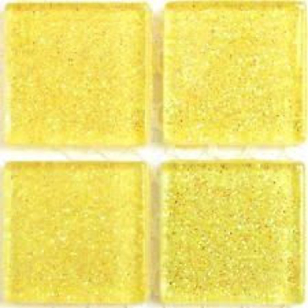 Bright Yellow Glitter Square Mosaic Tiles (20 Mm) - Etsy