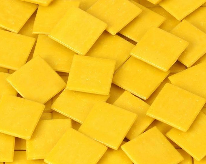 40 Marigold Yellow Square Mosaic Tiles 20 Mm - Etsy