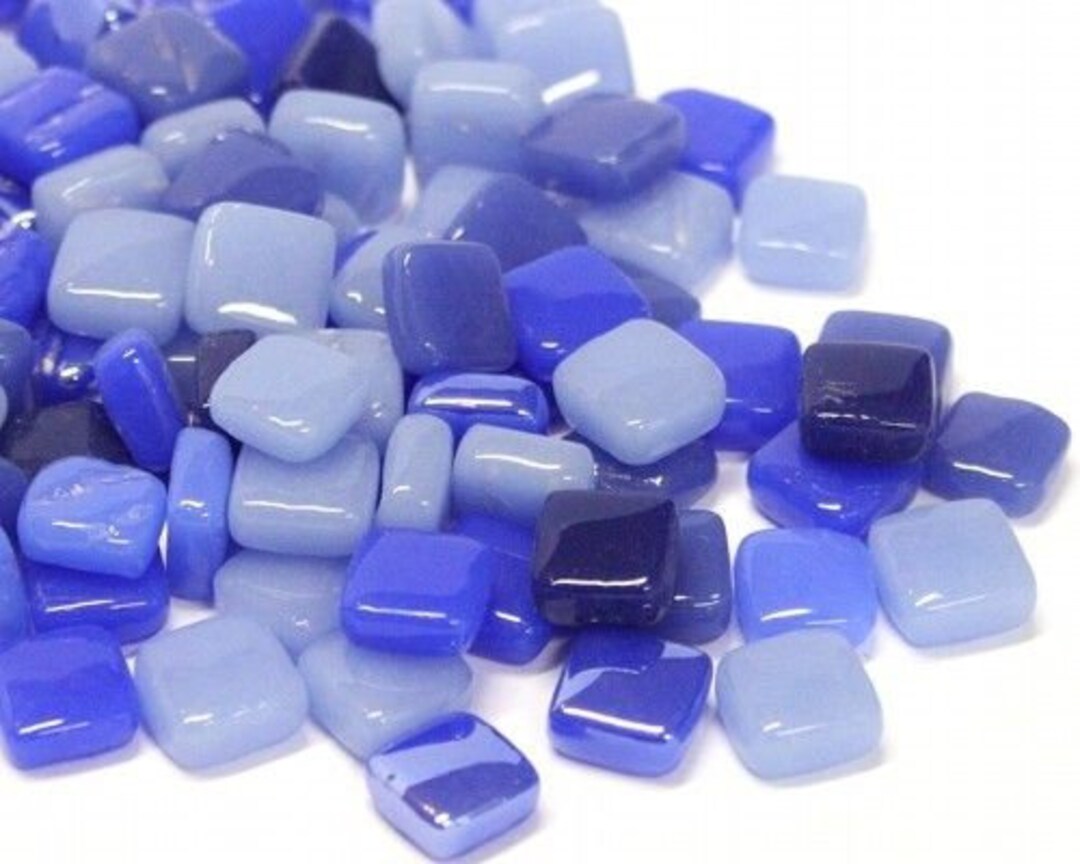 Mini Tiles in Various Shades of Blue 8mm - Etsy