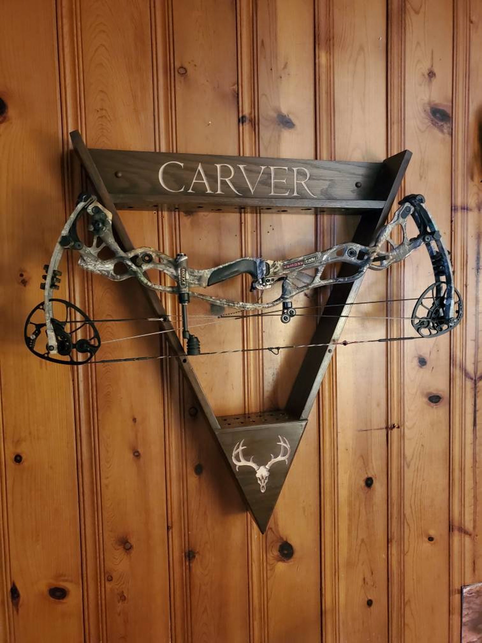 Archery bow rack wall mount compound bow rack Traditional bow | Etsy
