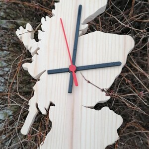Handmade Scotland Map Wooden Clock - Etsy