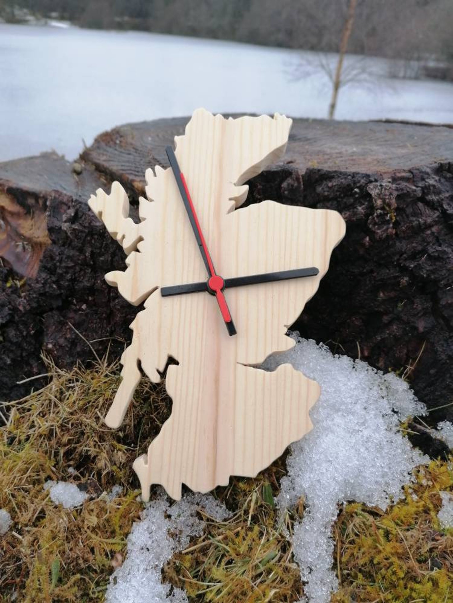 Handmade Scotland Map Wooden Clock - Etsy