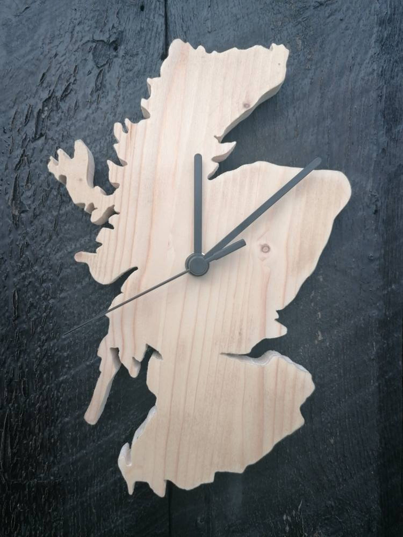 Handmade Scotland Map Wooden Clock - Etsy