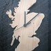 Handmade Scotland Map Wooden Clock - Etsy