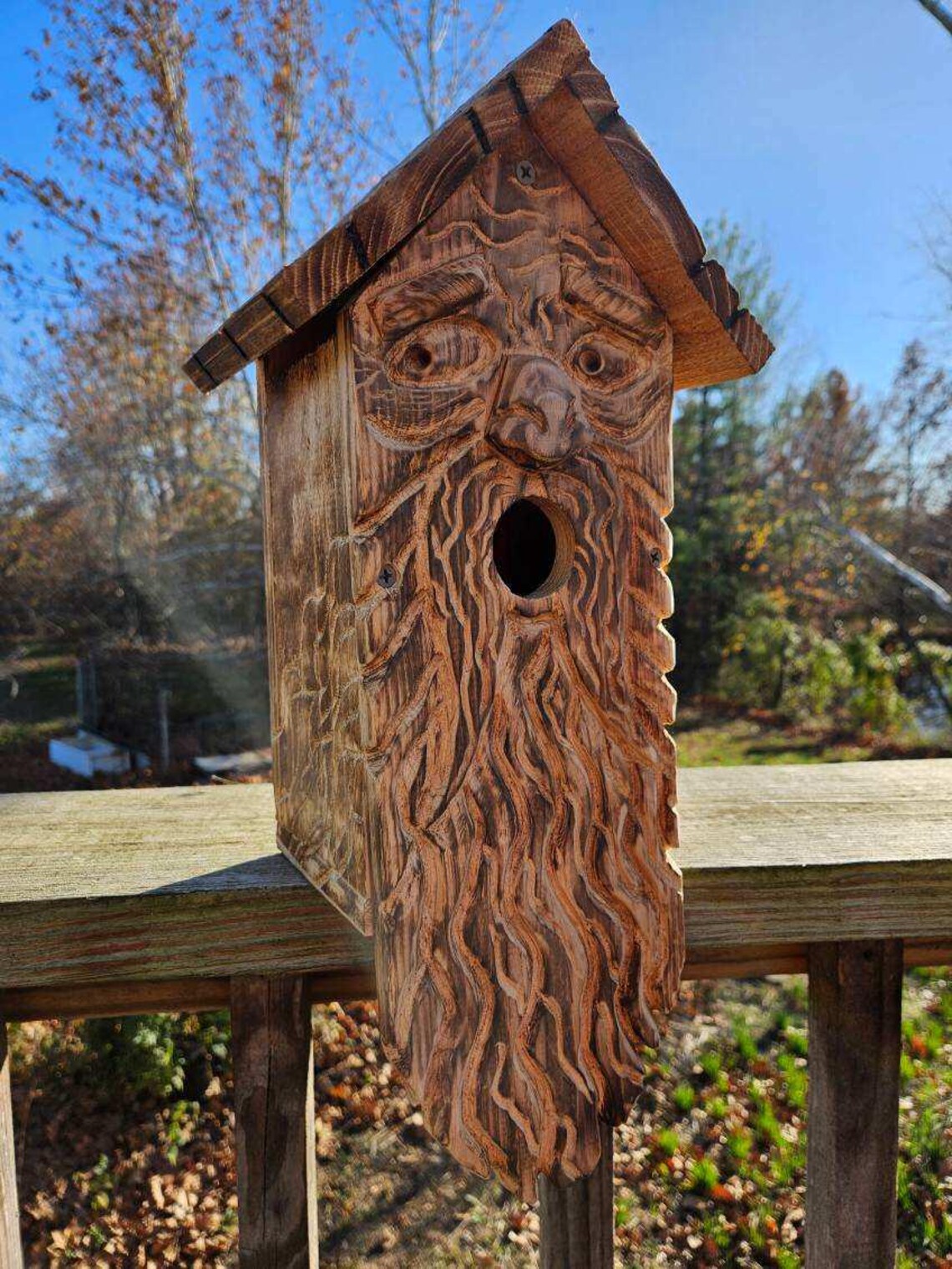 Wood Spirit Birdhouse - Etsy