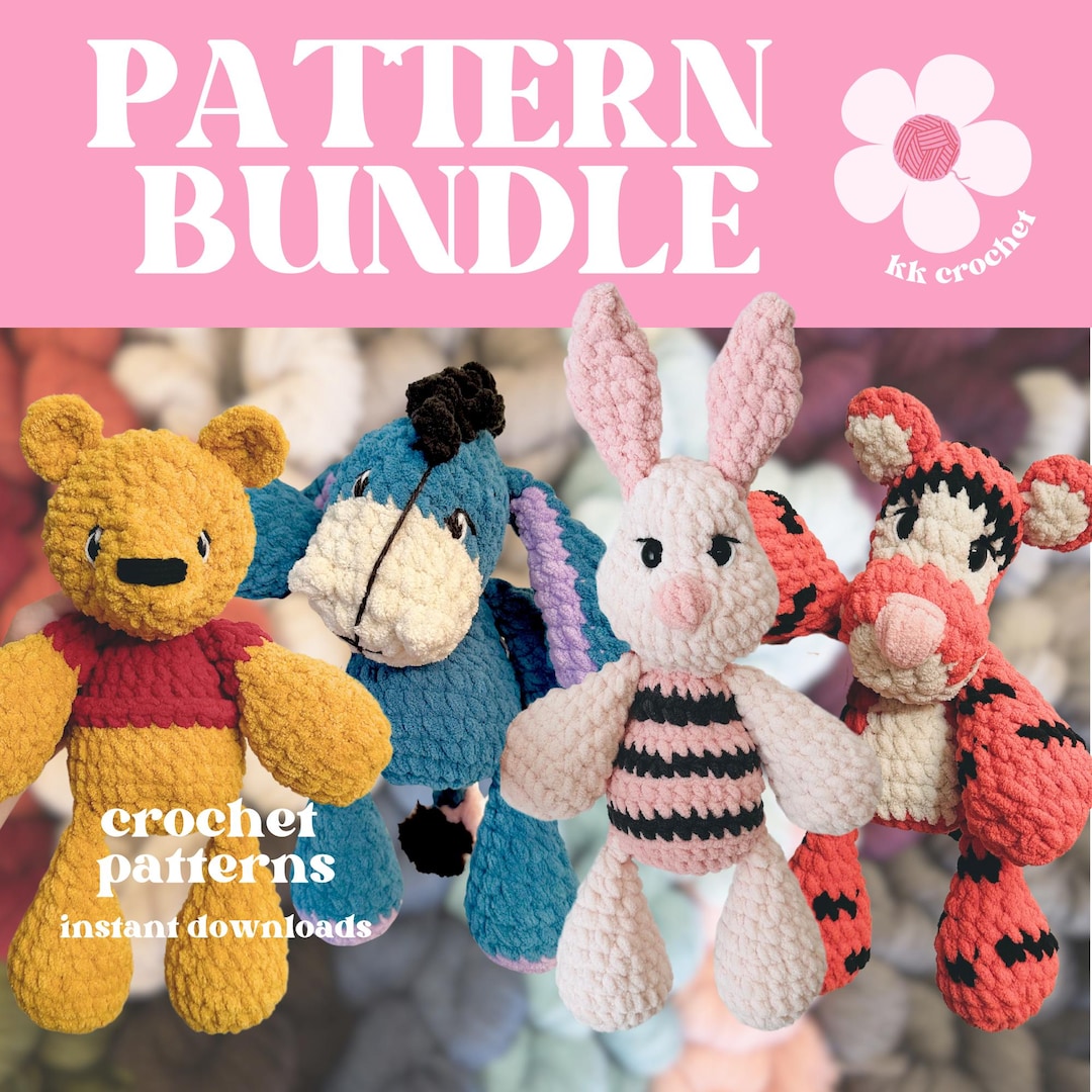 Winnie and Friends Crochet Pattern Bundle | No Sew Crochet Patterns ...
