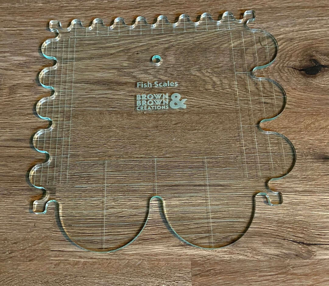 Fish Scales Quilting Ruler, 4 Sizes on 1 Ruler, Longarm or Sit Down ...