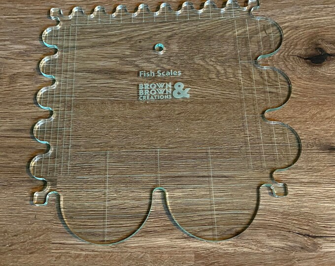 Fish Scales Quilting Ruler, 4 Sizes on 1 Ruler, Longarm or Sit Down ...