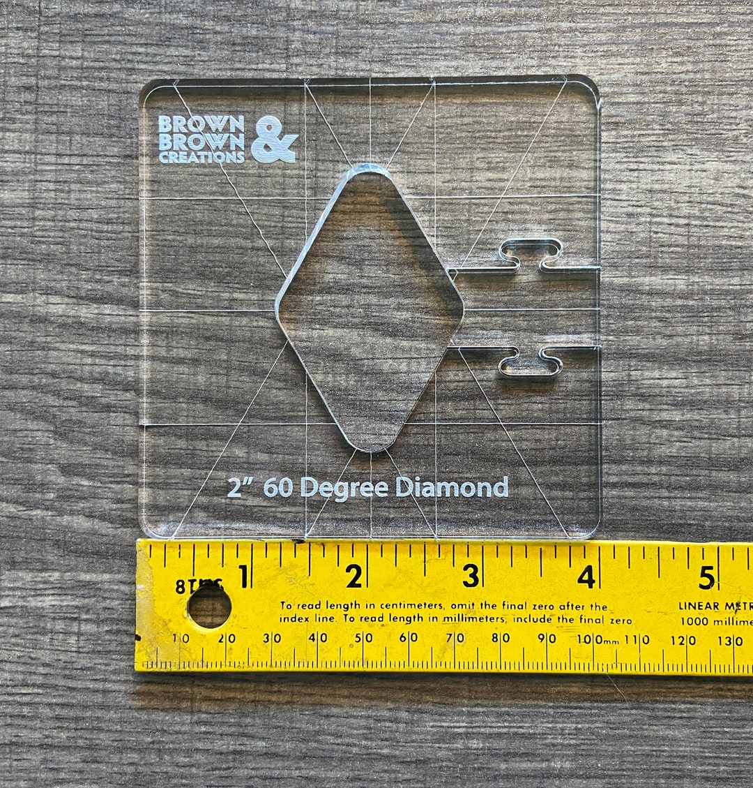 2 60 Degree Diamond Quilting Ruler, Longarm or Sit Down Quilting, Free ...