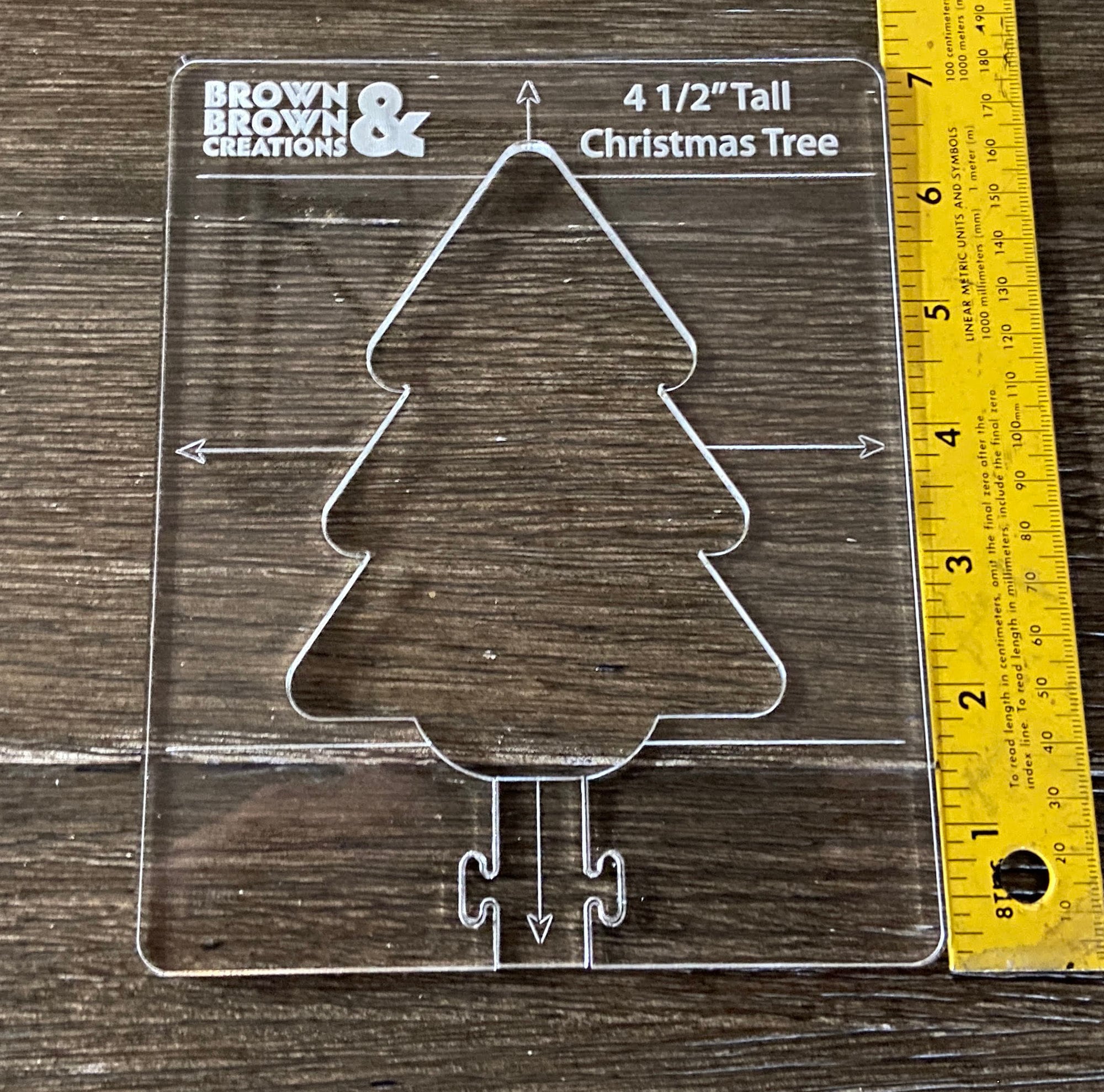 4 1/2 Christmas Tree Quilting Ruler Longarm / Sit Down - Etsy