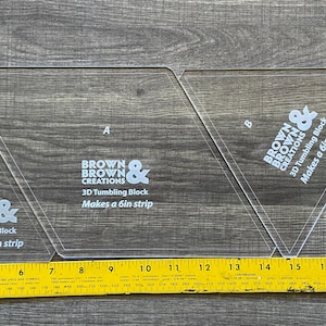 3D Tumbling Block Quilting Template 3 Piece Set, Makes a 6 Strip ...