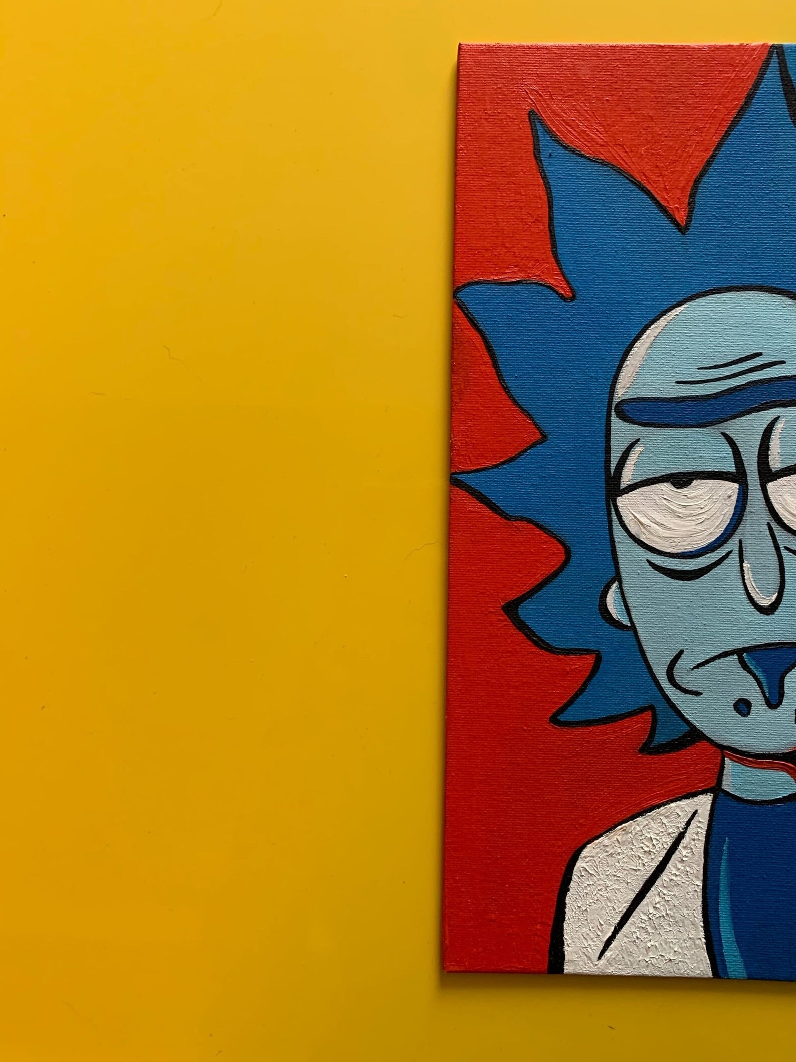 Rick And Morty Colorful Oil Painting Rick Sanchez Art Wall | Etsy