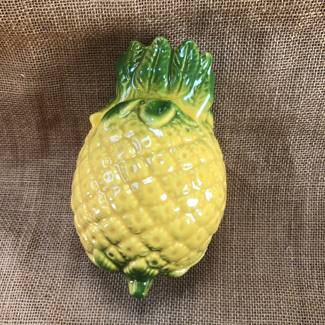 Vintage Pineapple Pottery Yellow Pineapple Fruit Tableware - Etsy
