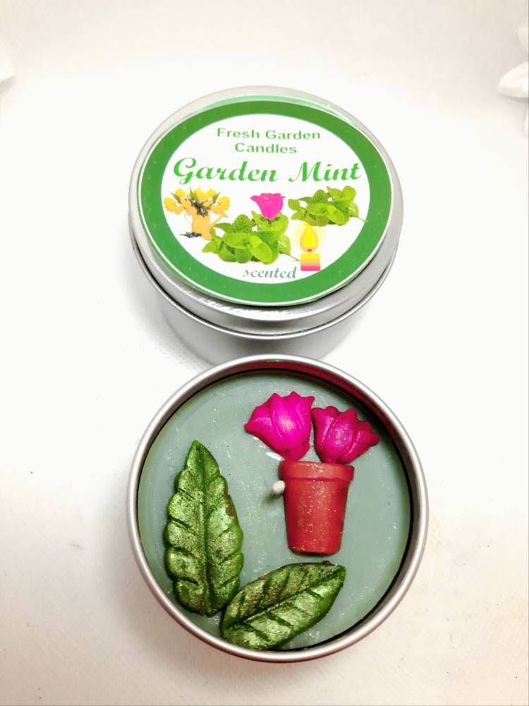 Garden Mint scented candle/ Mint herb candles/Fresh Garden Candles ...
