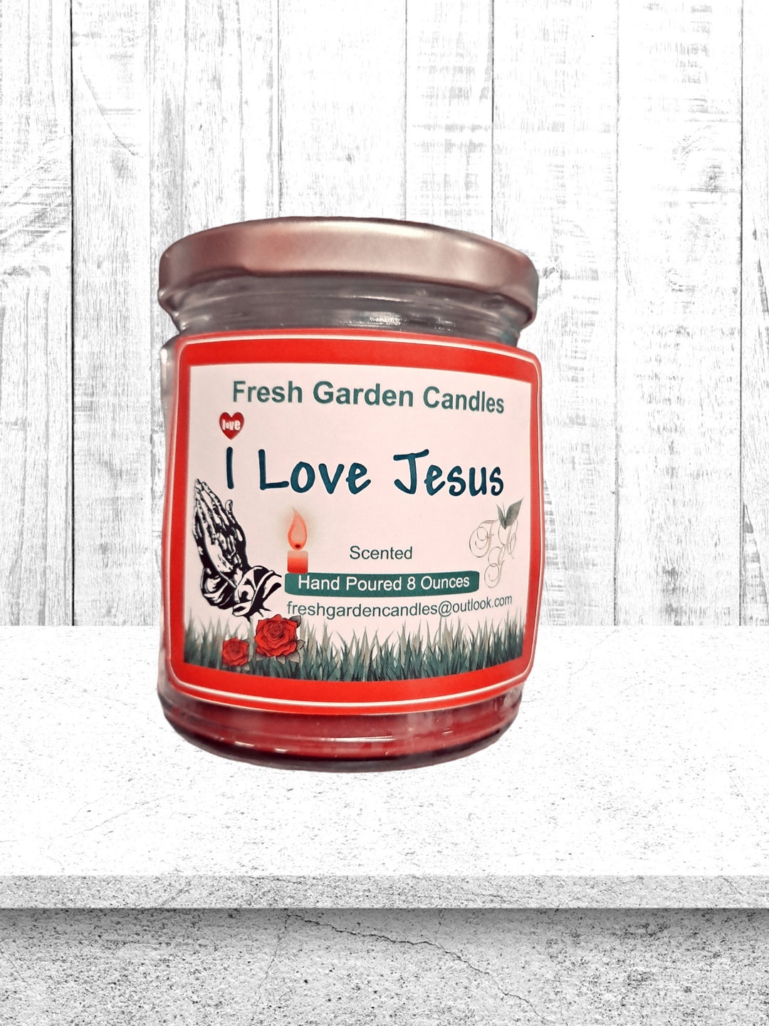 I Love Jesus Scented Candle/fun Gift Candle/fresh Garden Candles ...