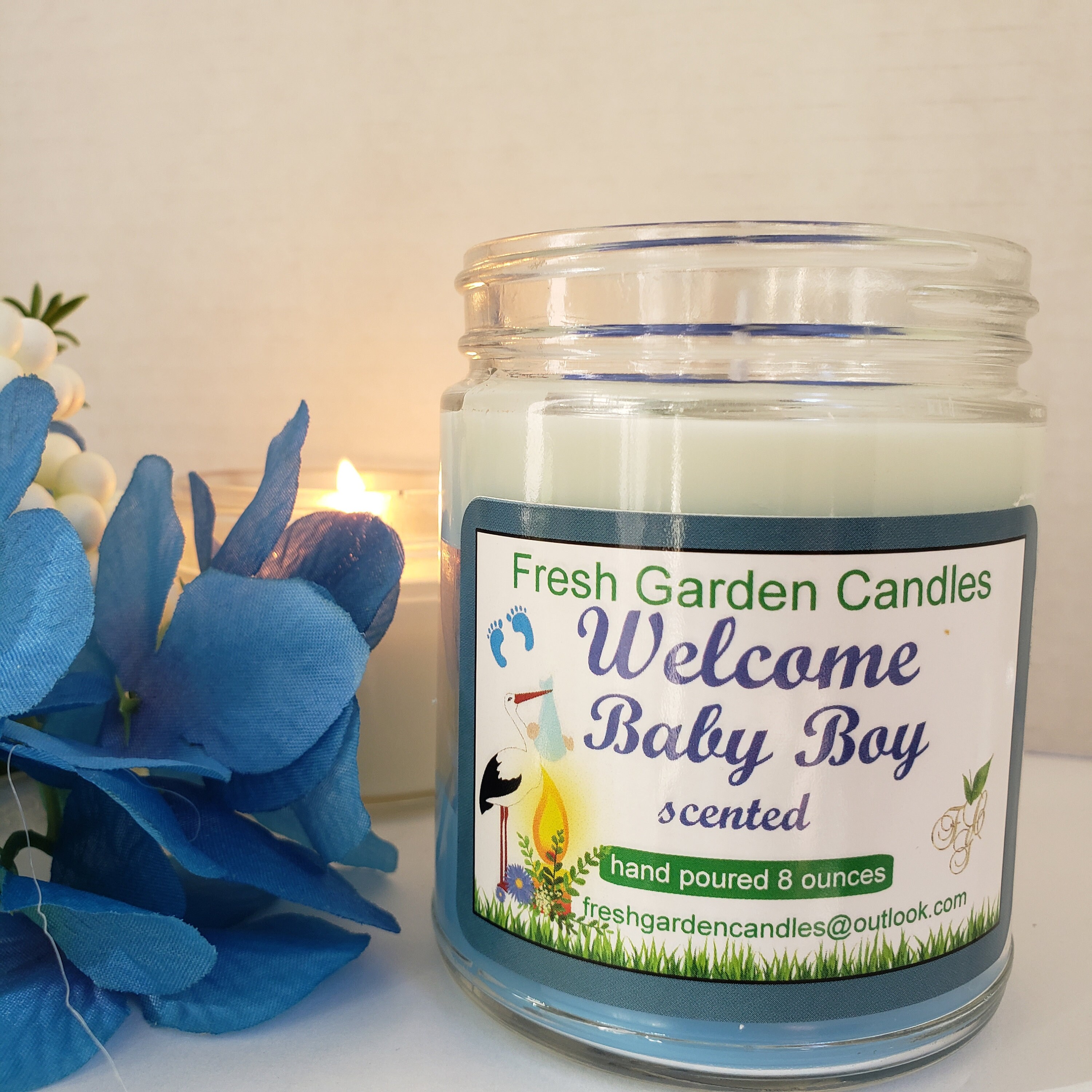 Baby Boy Candle Scented.fun Blue Baby Boy Candle Gift. Great Gift Boy ...