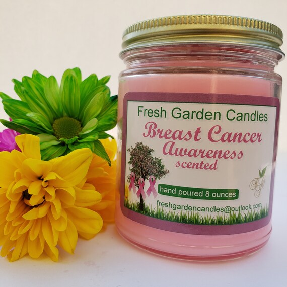 Breast Cancer Awareness scented candle/Hope for future/October | Etsy