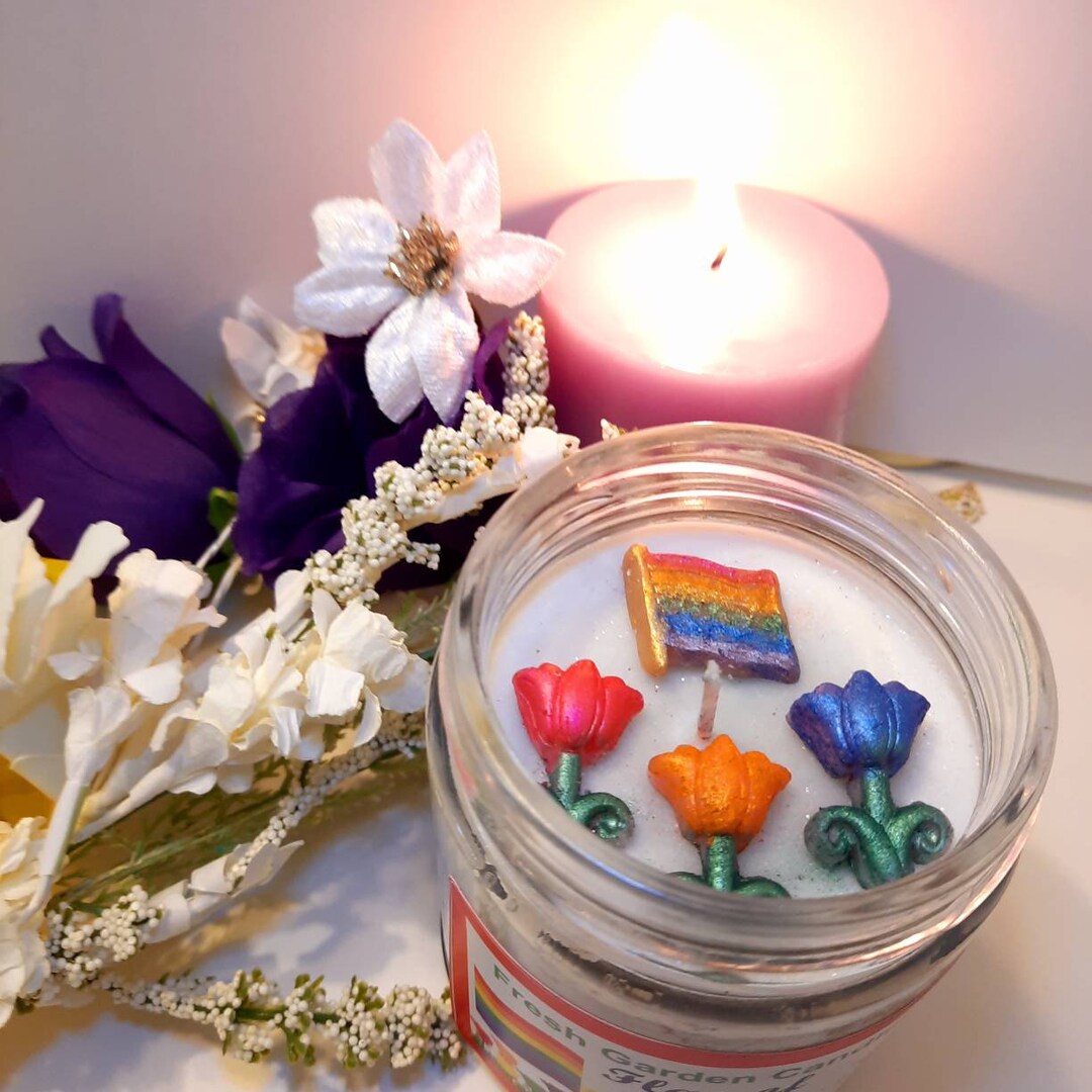 Flag of Pride Scented Candle/gay Pride Gift/ Lesbian Flag Candle/fun ...