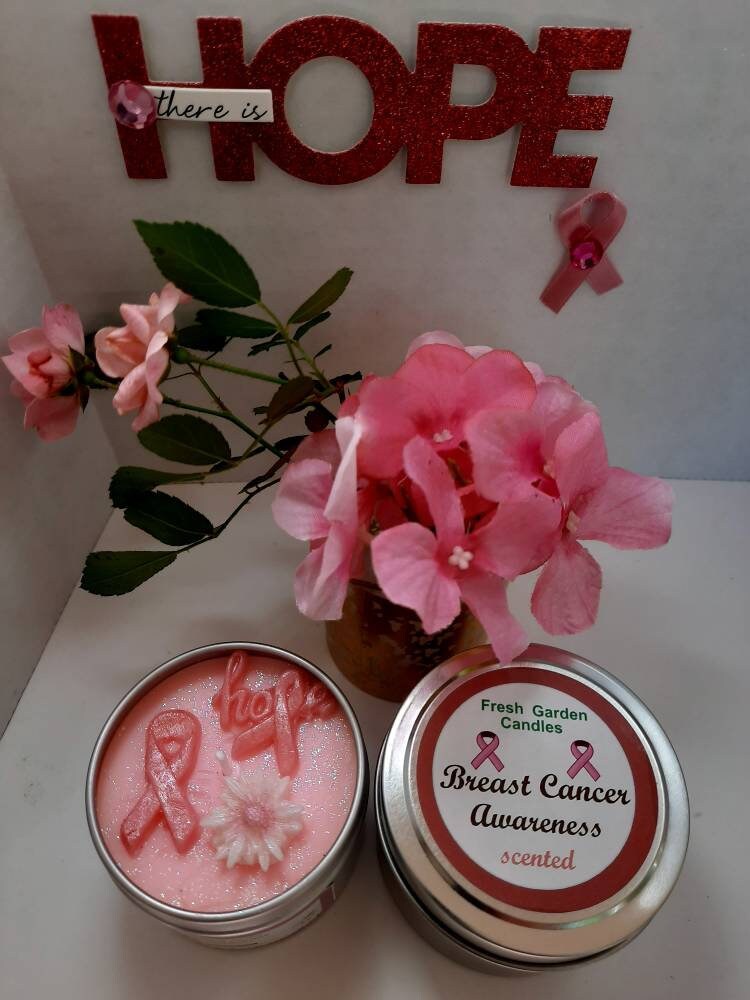 Breast Cancer Awareness scented Candle is a positive message/Breast ...
