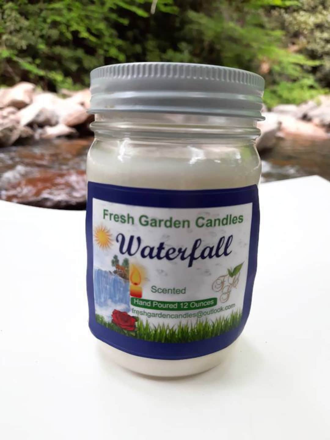 Waterfall scented candle/nature water candle/special scented candle ...