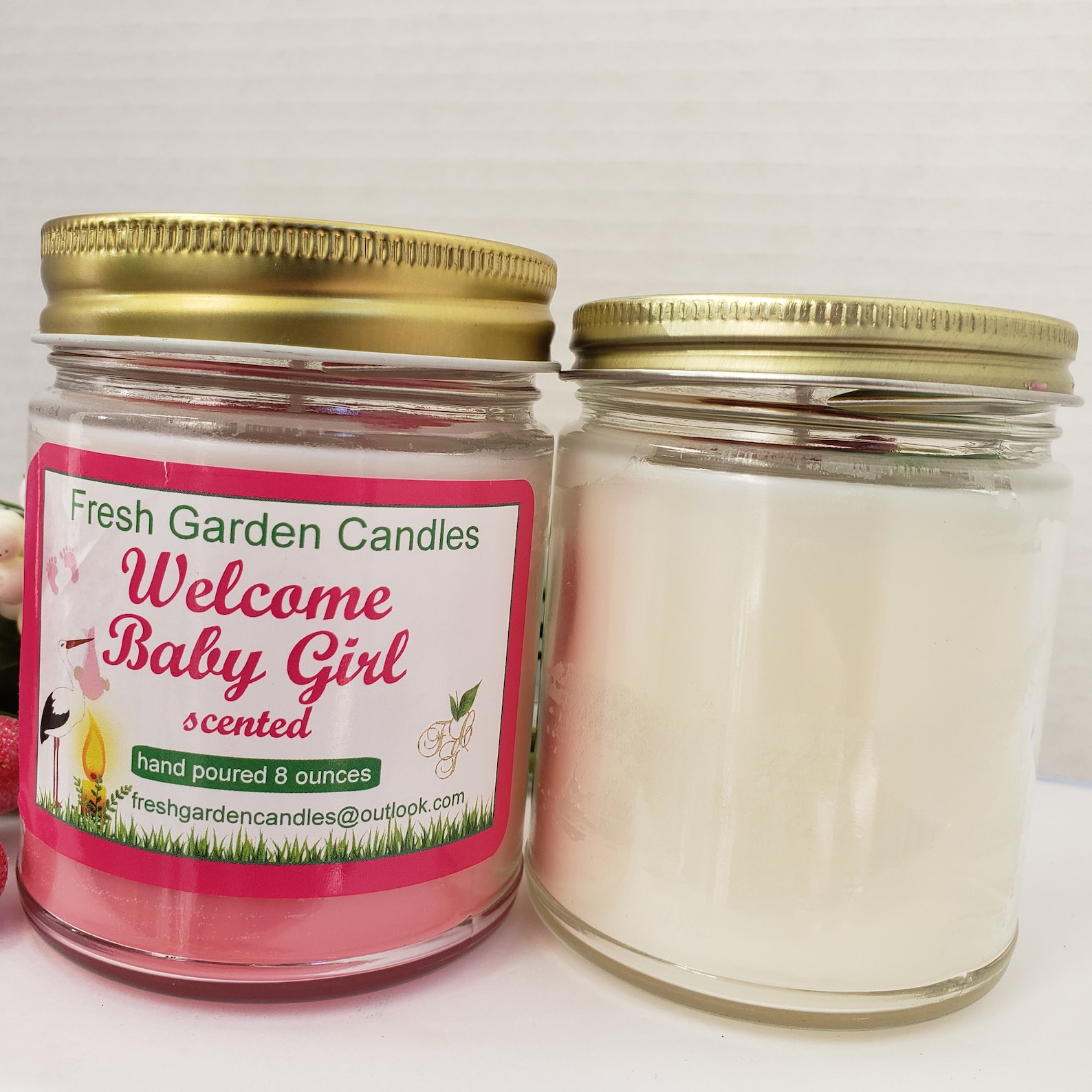 Baby Girl Pink Scented Candle/fun Baby Girl Gift/happy for New Mom Gift ...