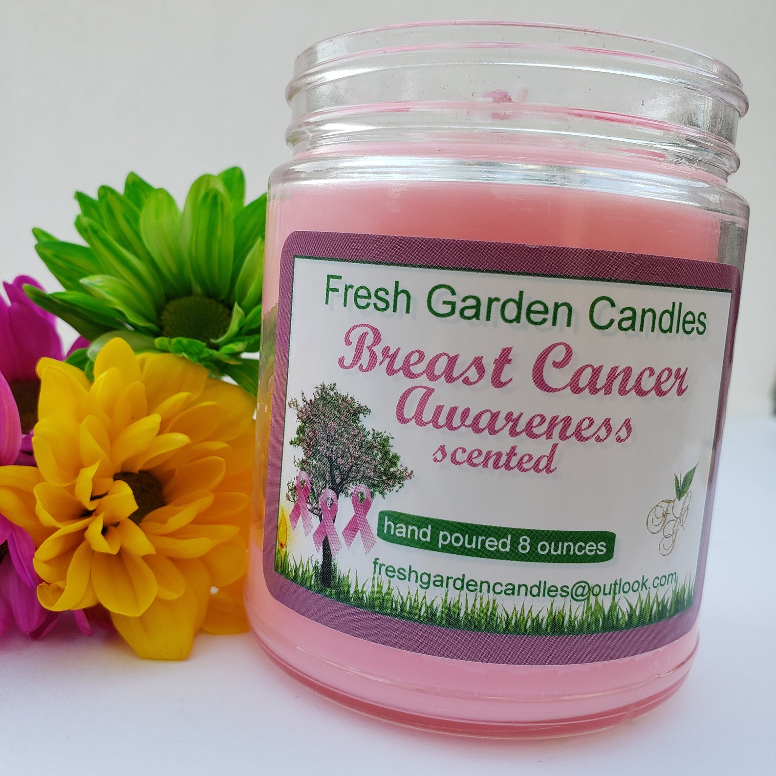 Breast Cancer Awareness Scented Candle/hope for Future/october Cancer ...