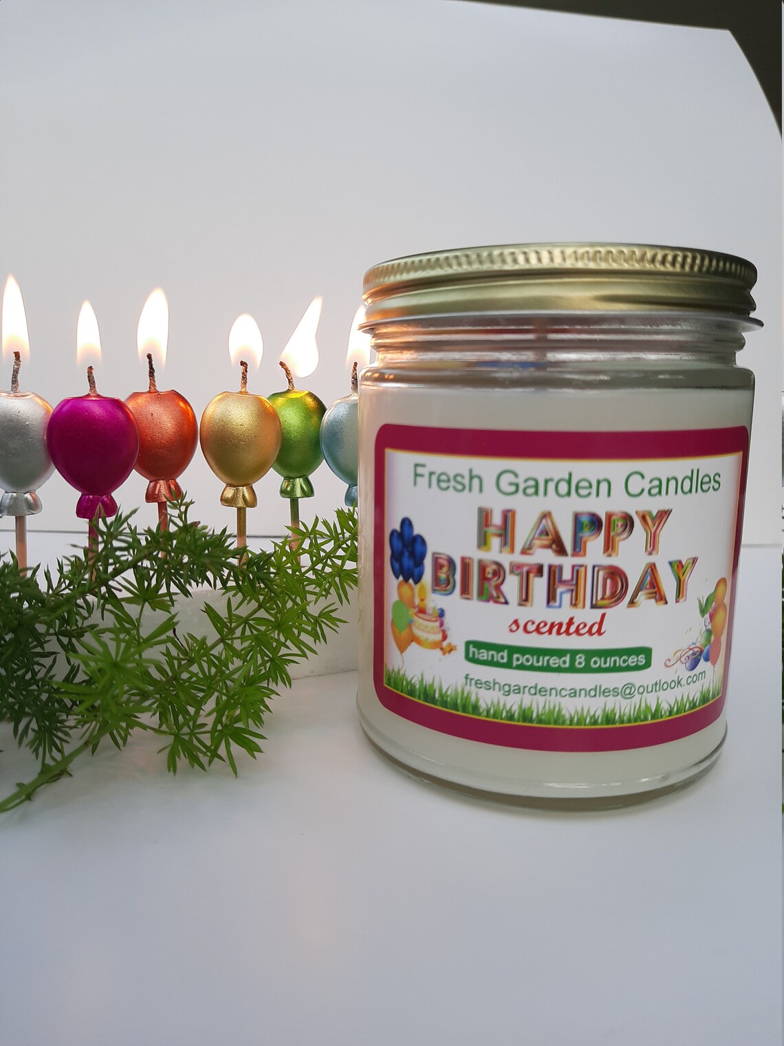 Happy Birthday Cake Scented Candle./fun Birthday Cake Candle Pink ...