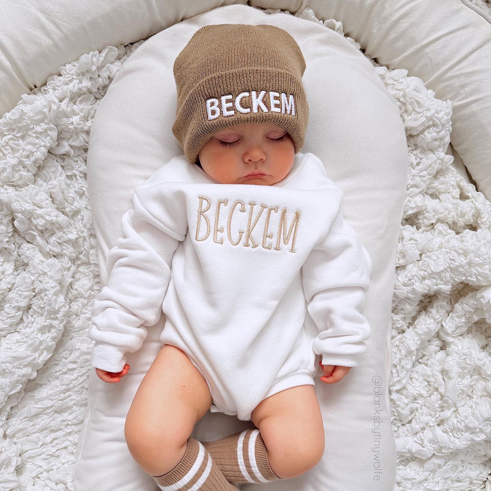 Embroidered Baby Sweater, Cotton Fleece Rompers, Personalized Infant ...