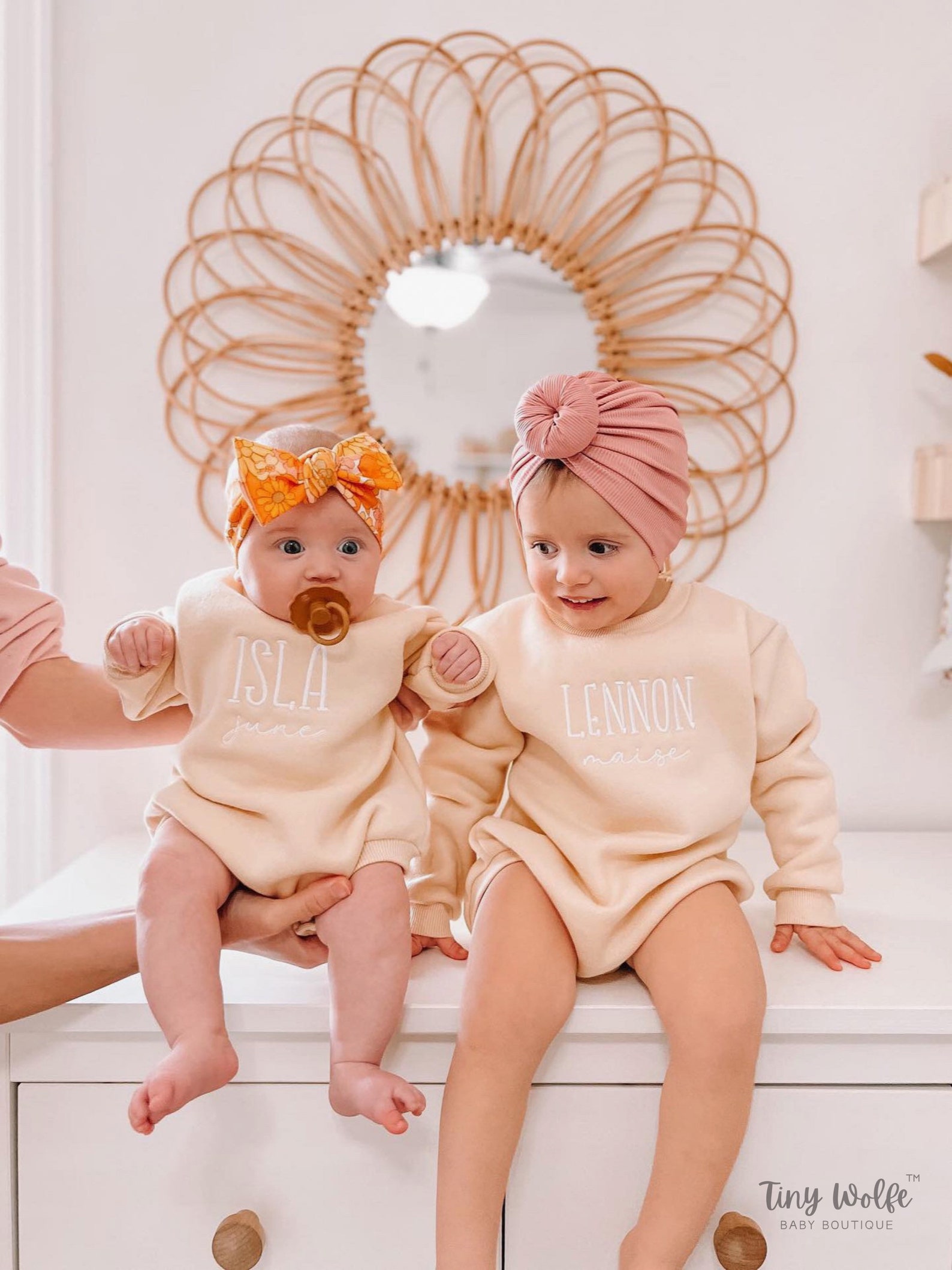 Embroidered Baby Sweater, Cotton Fleece Rompers, Personalized Infant ...