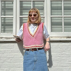 College Vest - Knitting Pattern - Etsy
