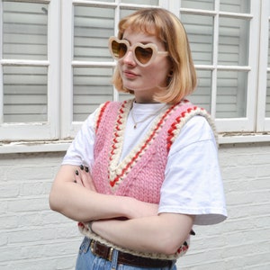 College Vest - Knitting Pattern - Etsy